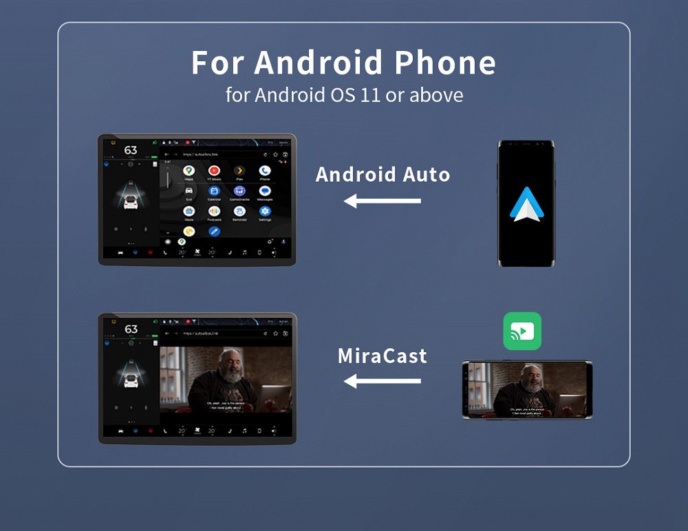 Ownice T1 Wireless Auto Ai Box for Tesla Black