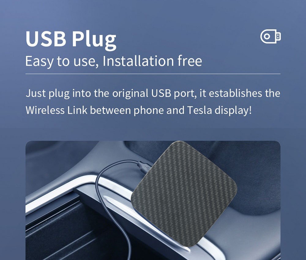 Ownice T1 Wireless Auto Ai Box for Tesla Black