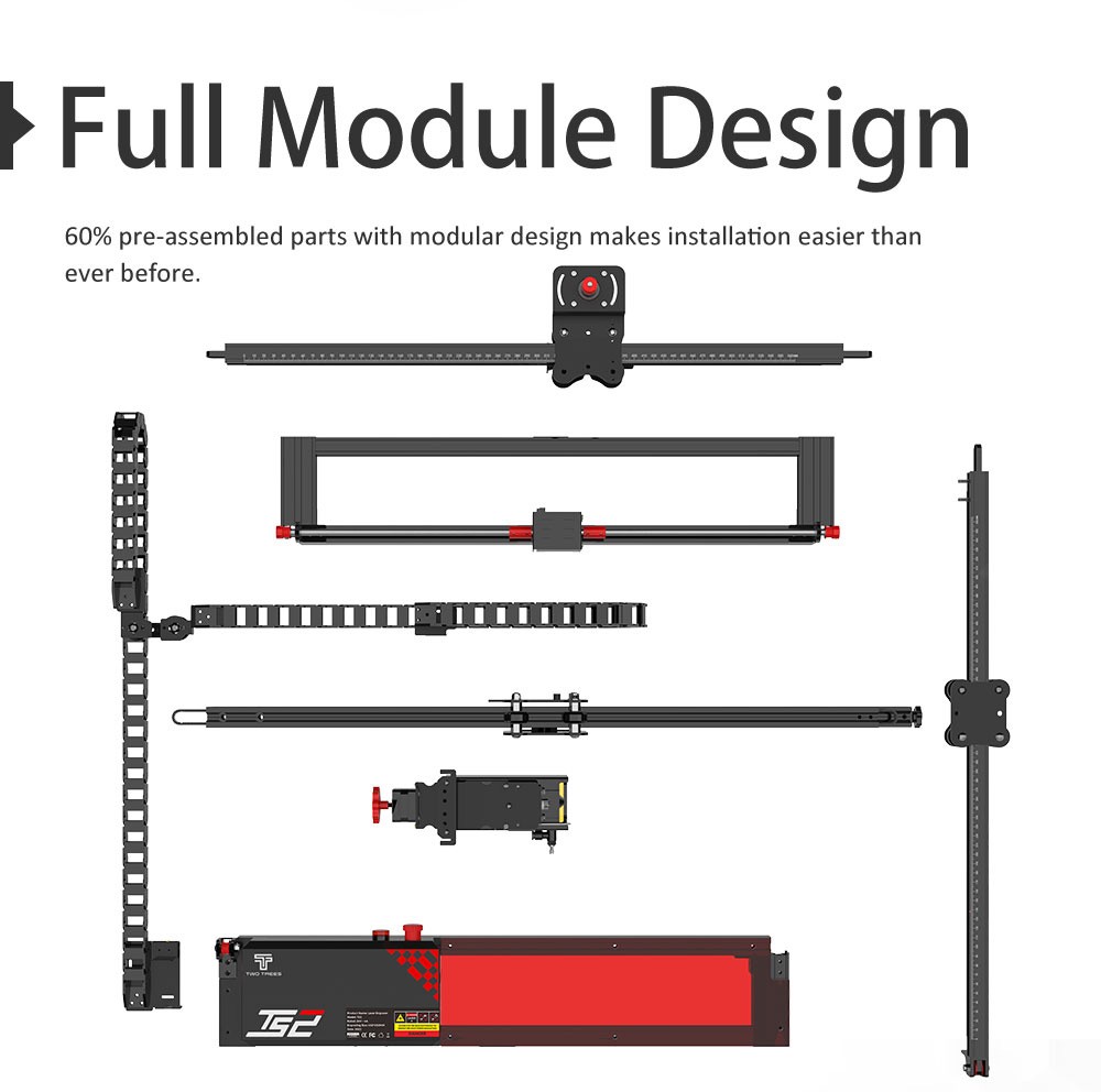 TWO TREES TS2 20W Laser Cutter with APP Control