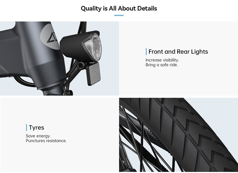 ADO A20 Air E-bike 250W Motor 25km/h 36V 10Ah Samsung Battery Blue