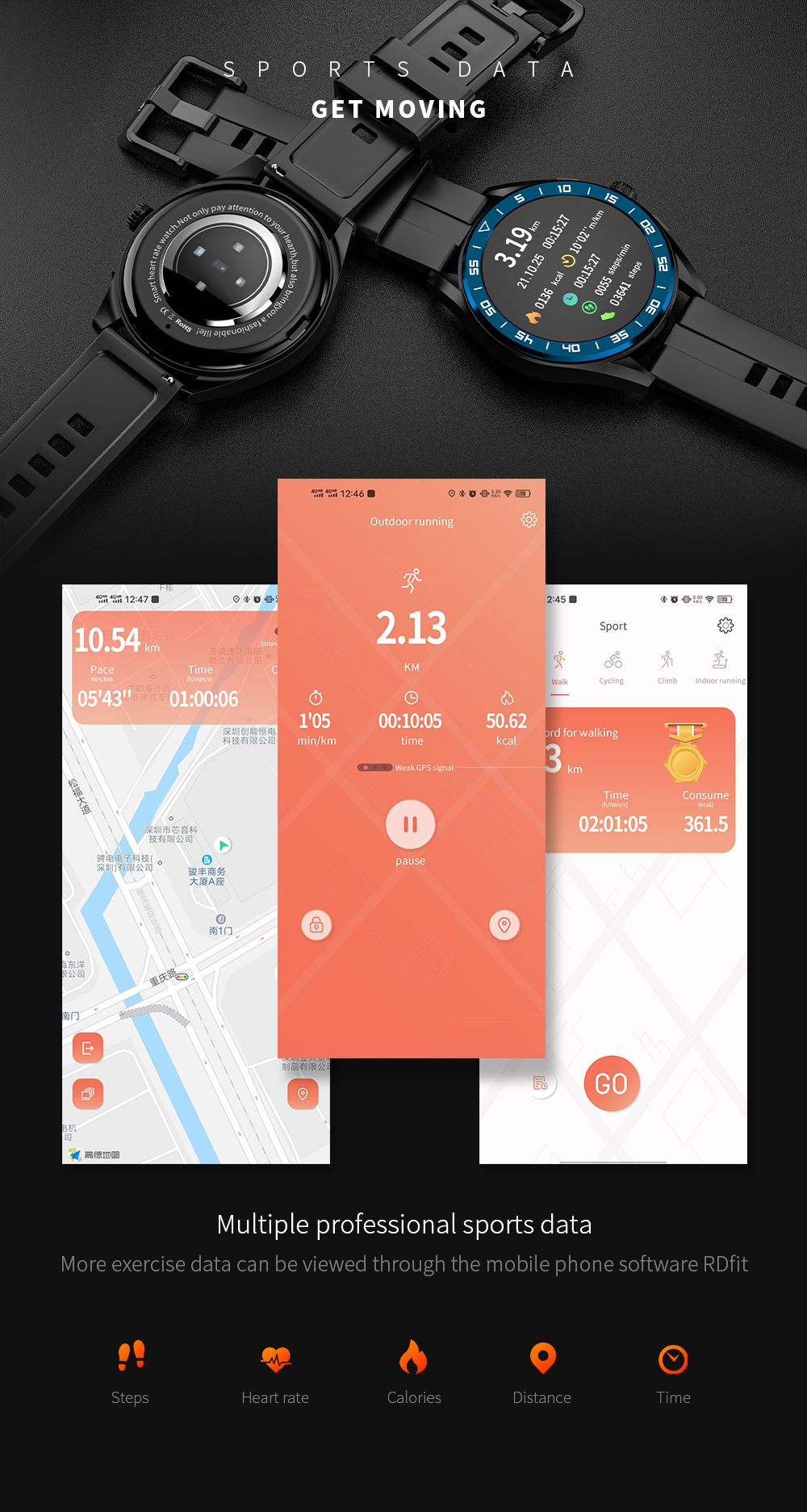 LOKMAT COMET PRO Smartwatch BT Calling Watch Black