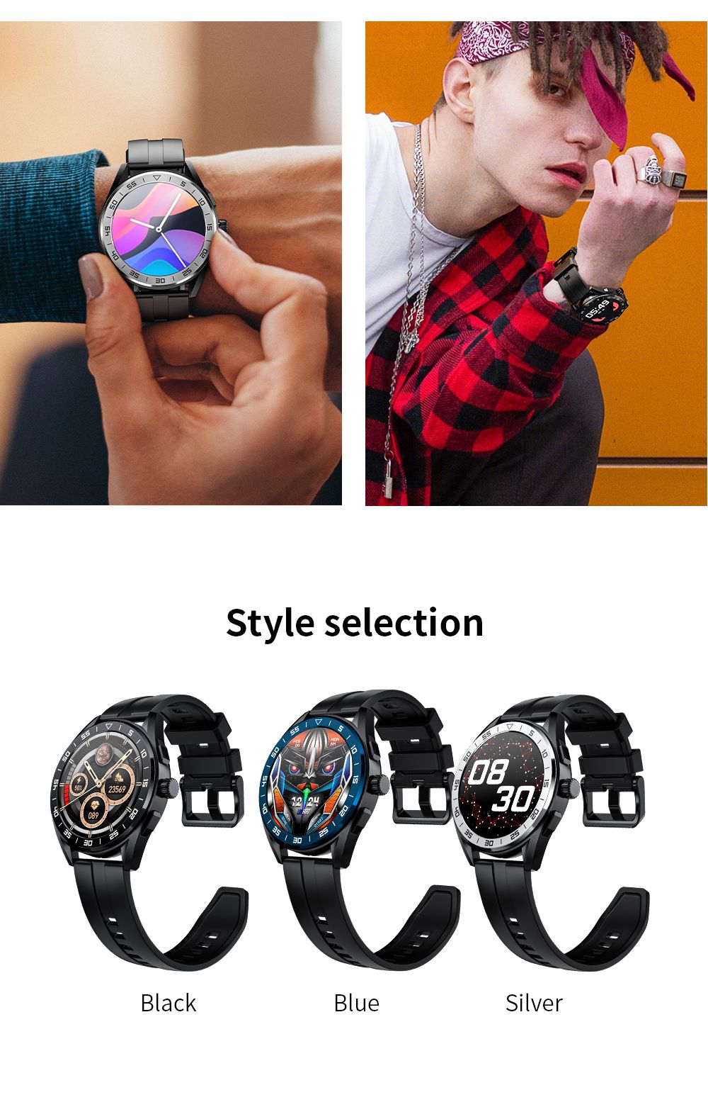 LOKMAT COMET PRO Smartwatch BT Calling Watch Black