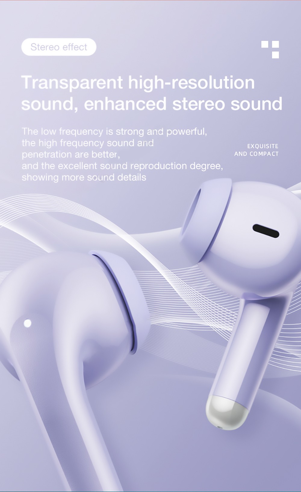 Lenovo Thinkplus LP40 Pro Wireless Bluetooth Earphone Pink