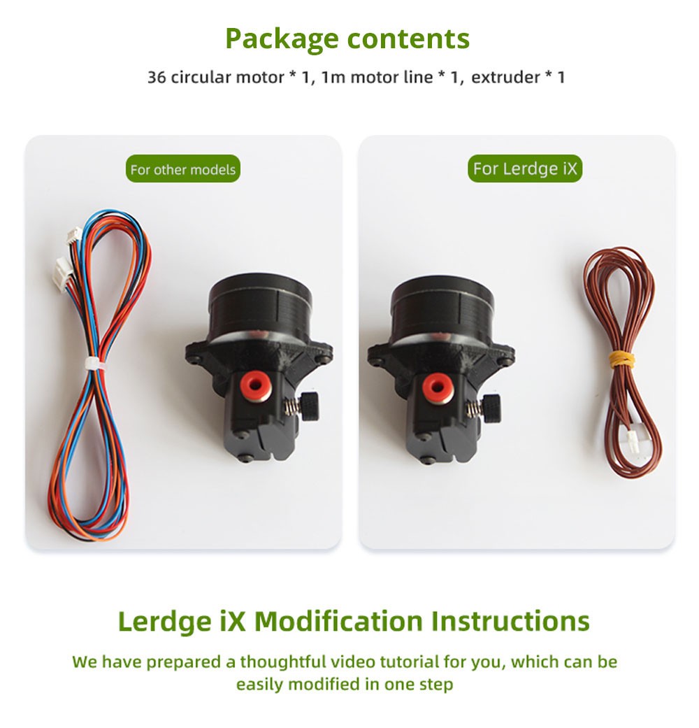 Lerdge Aquarius Direct Extruder with Motor for Lerdge iX