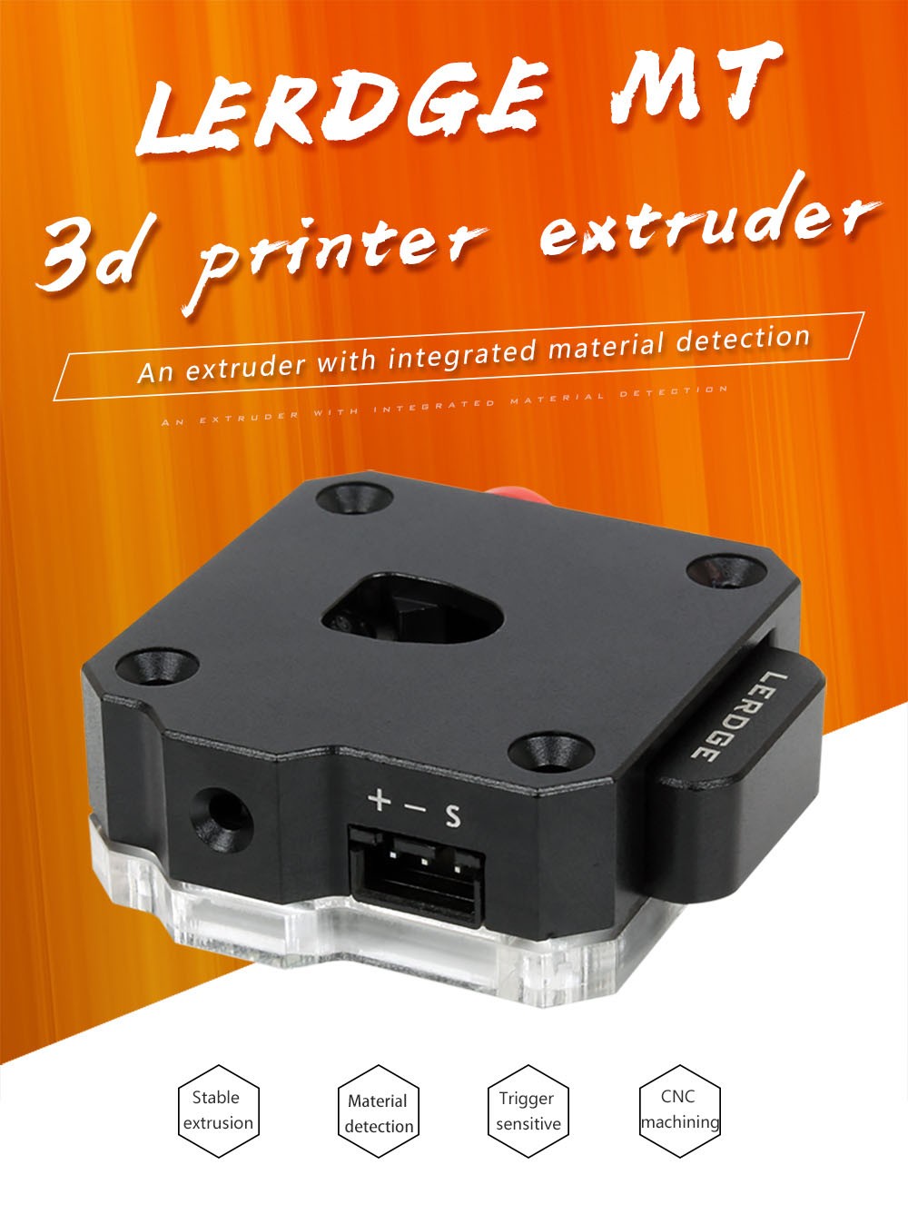 Lerdge Left MT Extruder + Gear