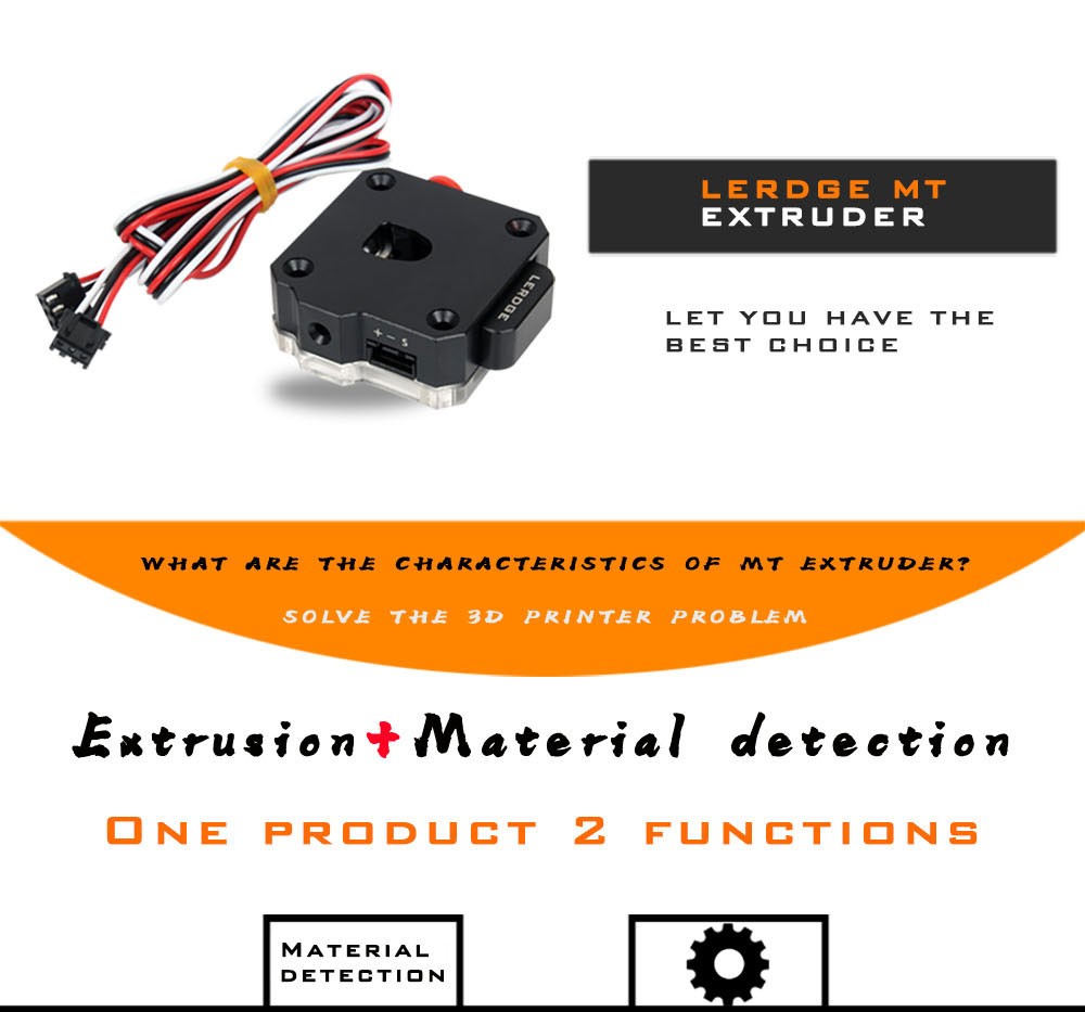 Lerdge Left MT Extruder + Gear