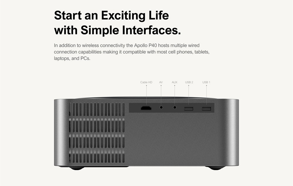 Ultimea Apollo P40 LCD Projector
