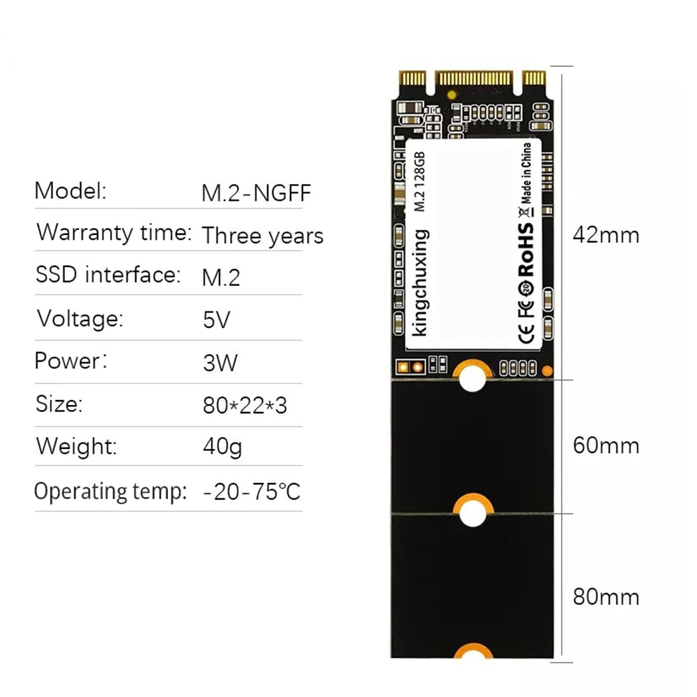 Kingchuxing SSD M2 Sata M.2 NGFF 128GB Solid State Drive