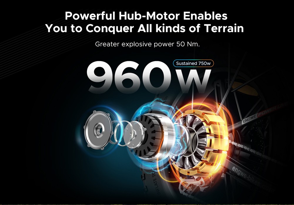 ENGWE EP-2 Electric Bike 20 inch 750W Motor 48V 13Ah 35km/h Black