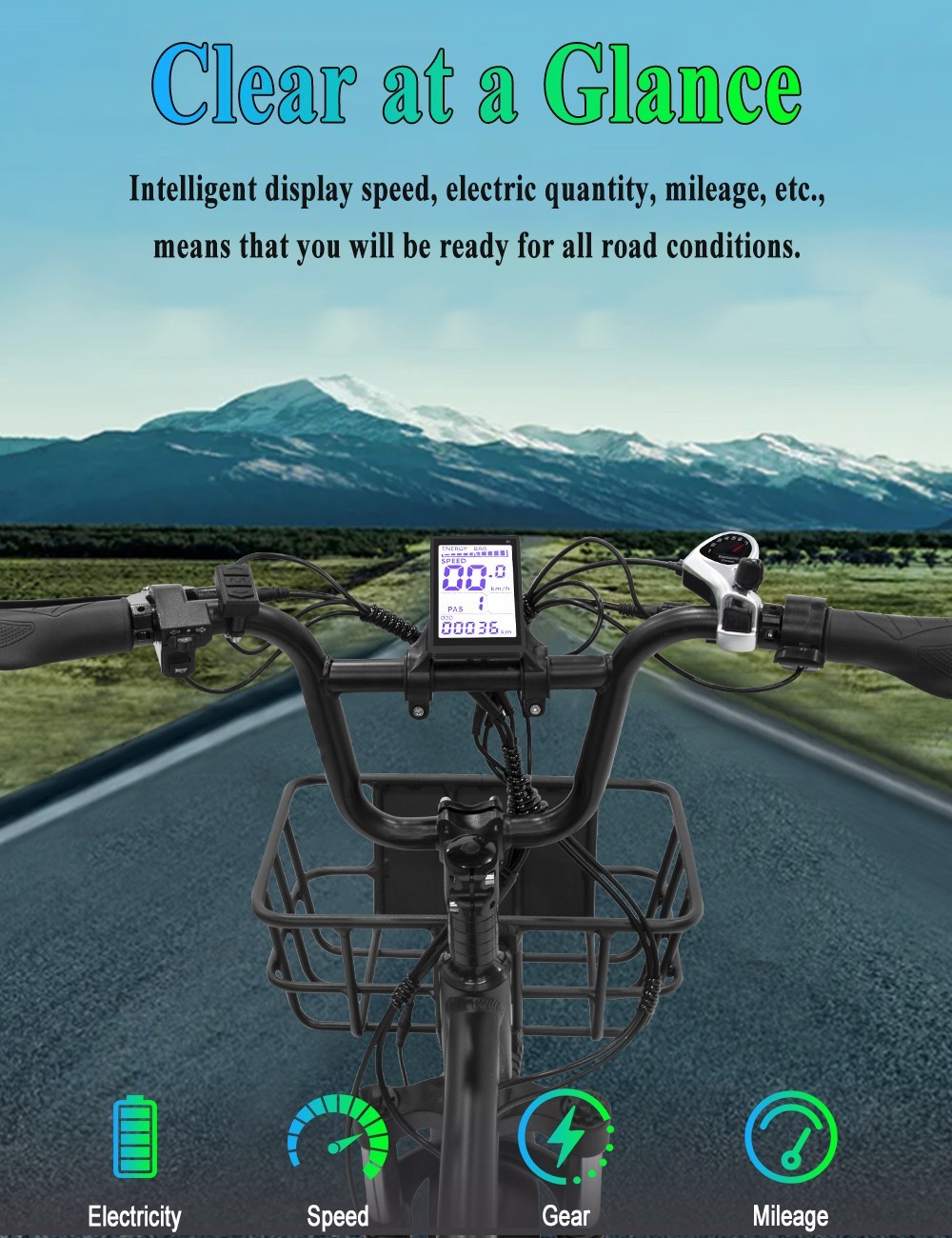 GUNAI GN66 Electric Cargo Bike 20 inch 48V 28Ah 45km/h 1000W Motor