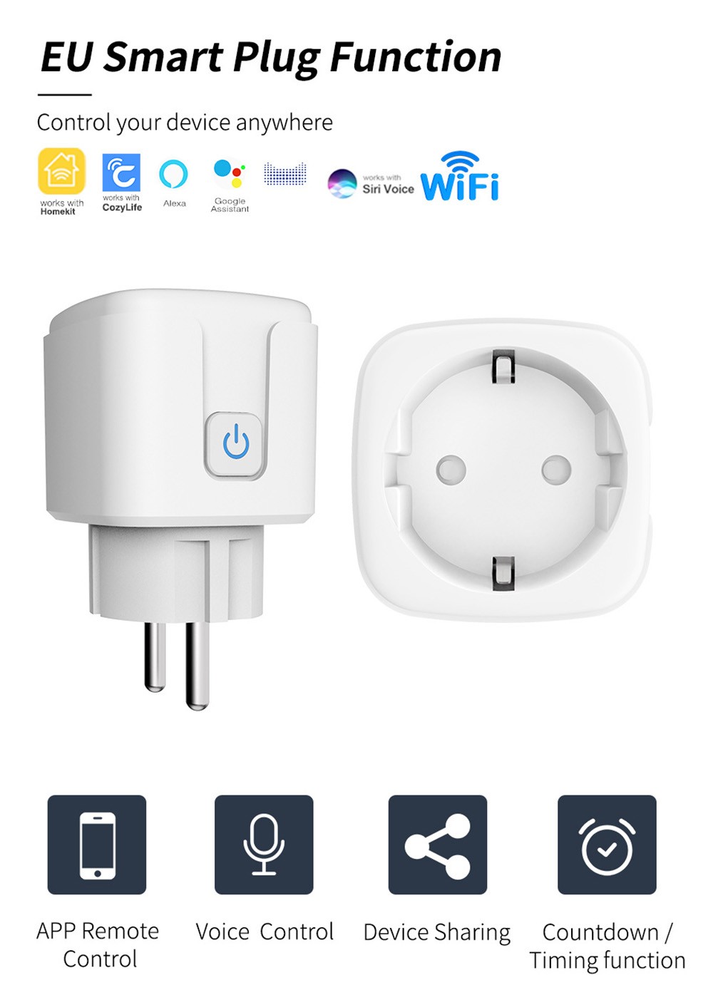 Homekit 16A EU Plug Smart Socket
