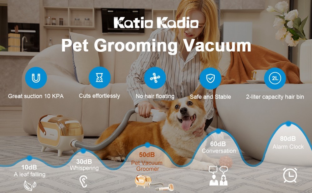 Katio Kadio Pets Hair Multifunctional Grooming Vacuum Kit