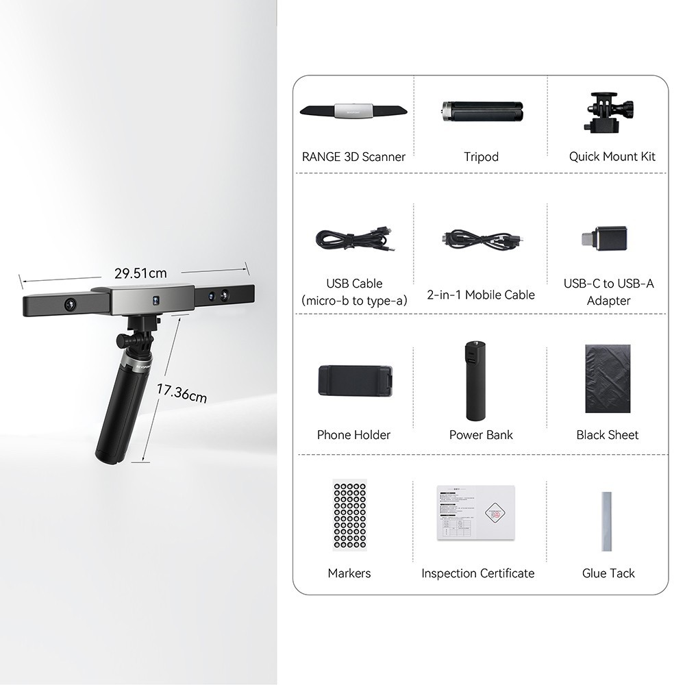 Revopoint RANGE 3D Scanner Standard Edition