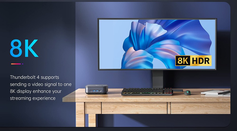 OUVIS TK11-A0 Mini PC Intel Core i7-11390H 16GB DDR4 512GB SSD US