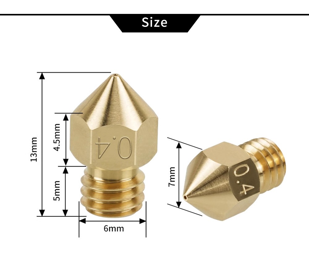 TWO TREES 0.4mm MK8 CHT Nozzle