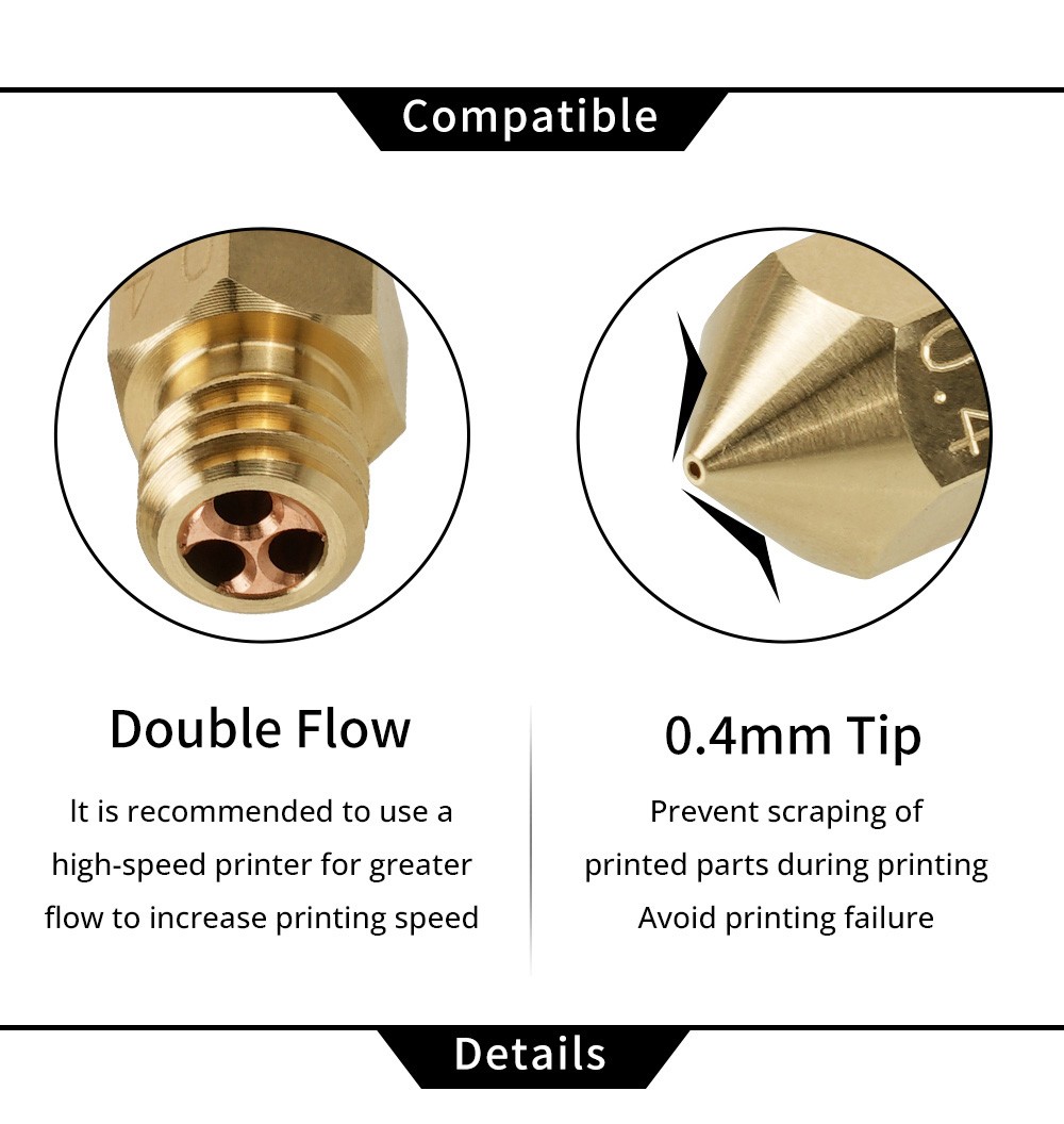TWO TREES 0.4mm MK8 CHT Nozzle