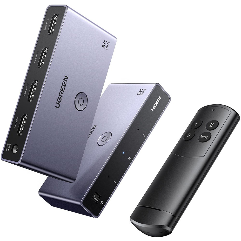 UGREEN HDMI 2.1 Switch 8K@60Hz 3 in 1 Out HDMI Splitter