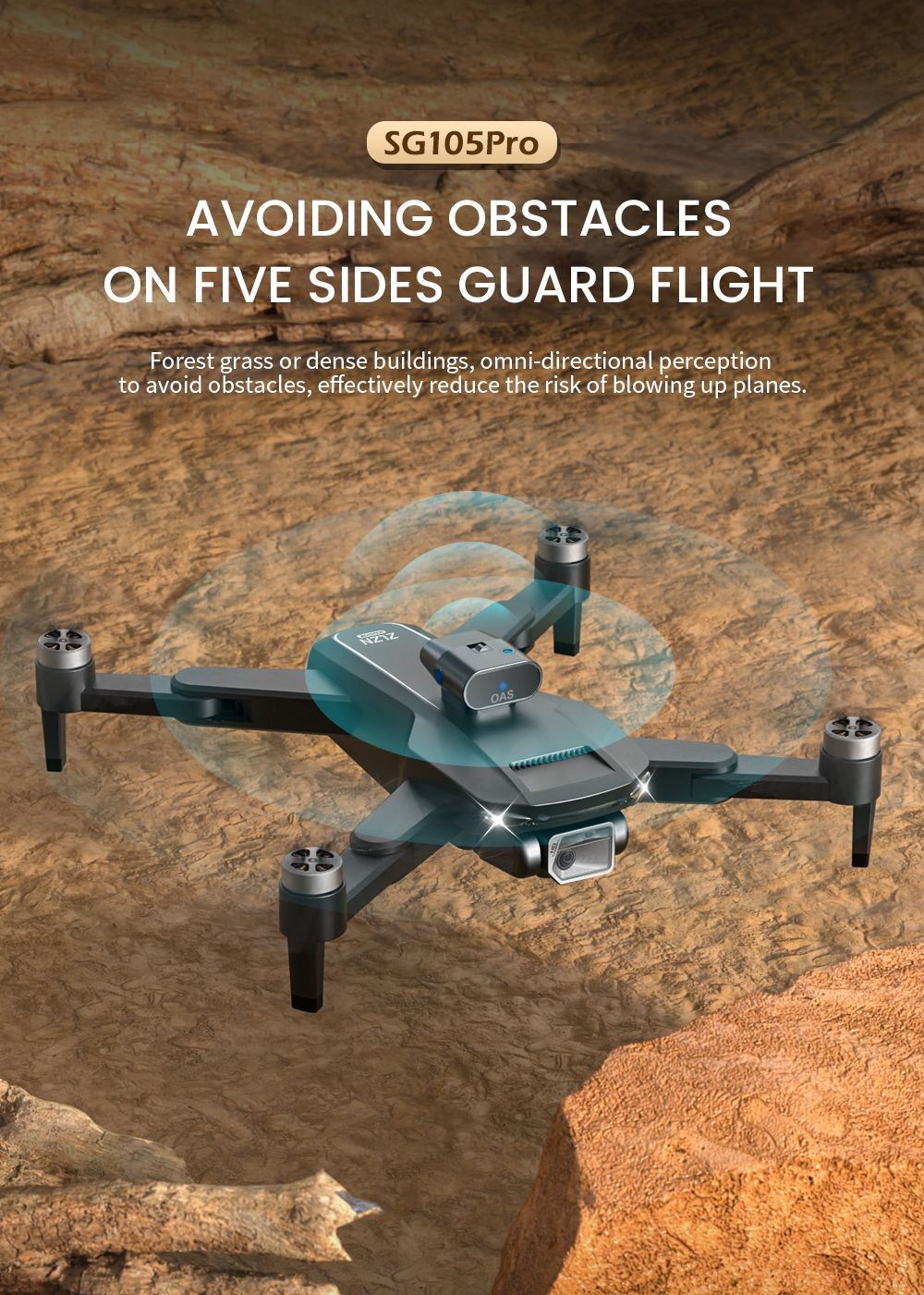 ZLL SG105 Pro 4K Five-sided Avoiding Obstacles Brushless RC Drone