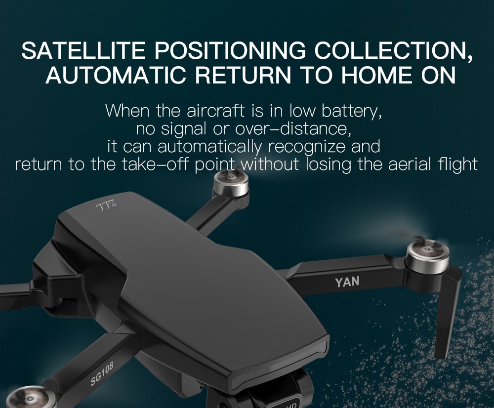 ZLL SG108 PRO 5G WIFI FPV GPS with 4K HD Camera RC Drone(Black)