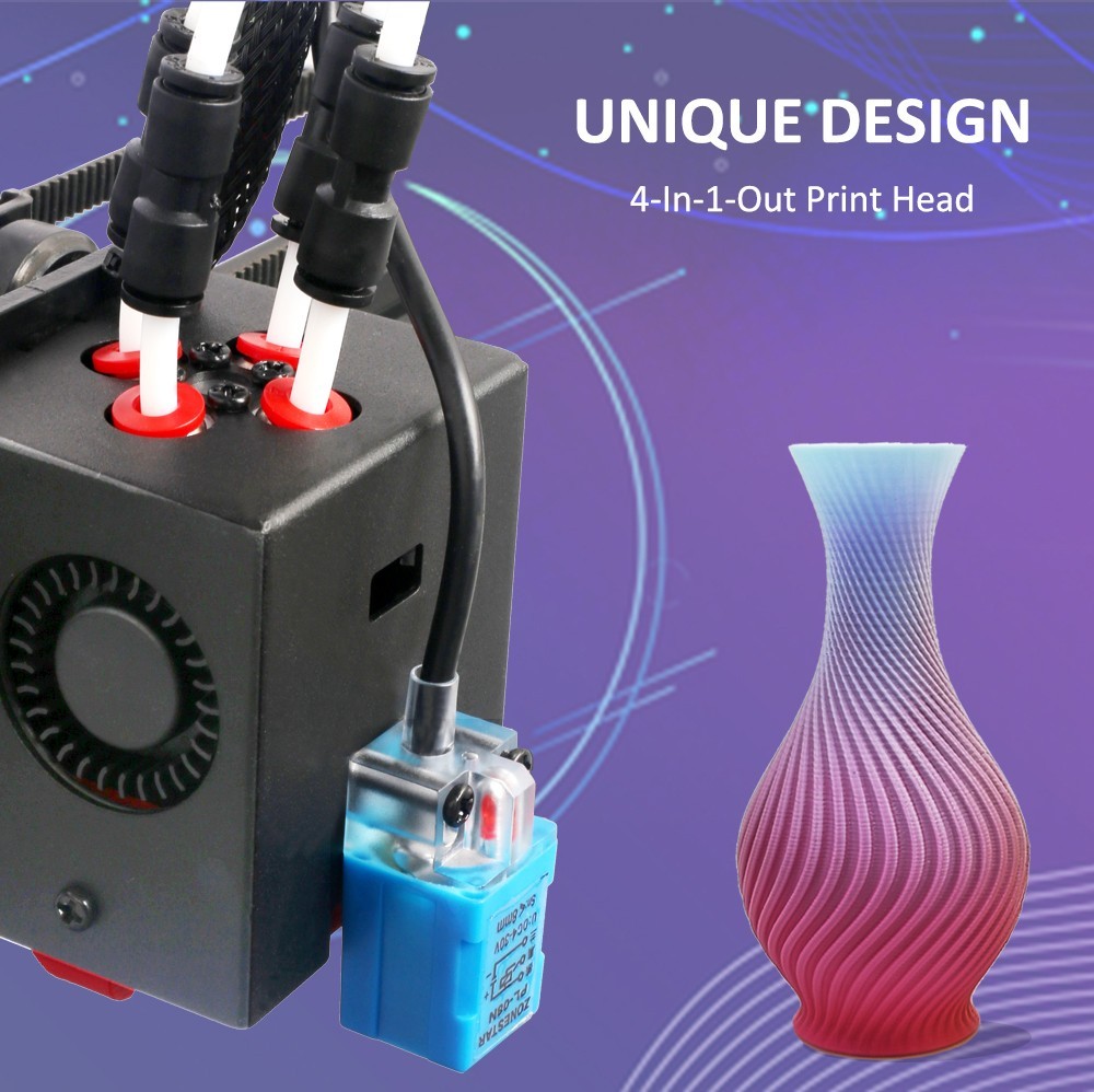 Zonestar Z9V5MK5 Mixed Color 3D Printer