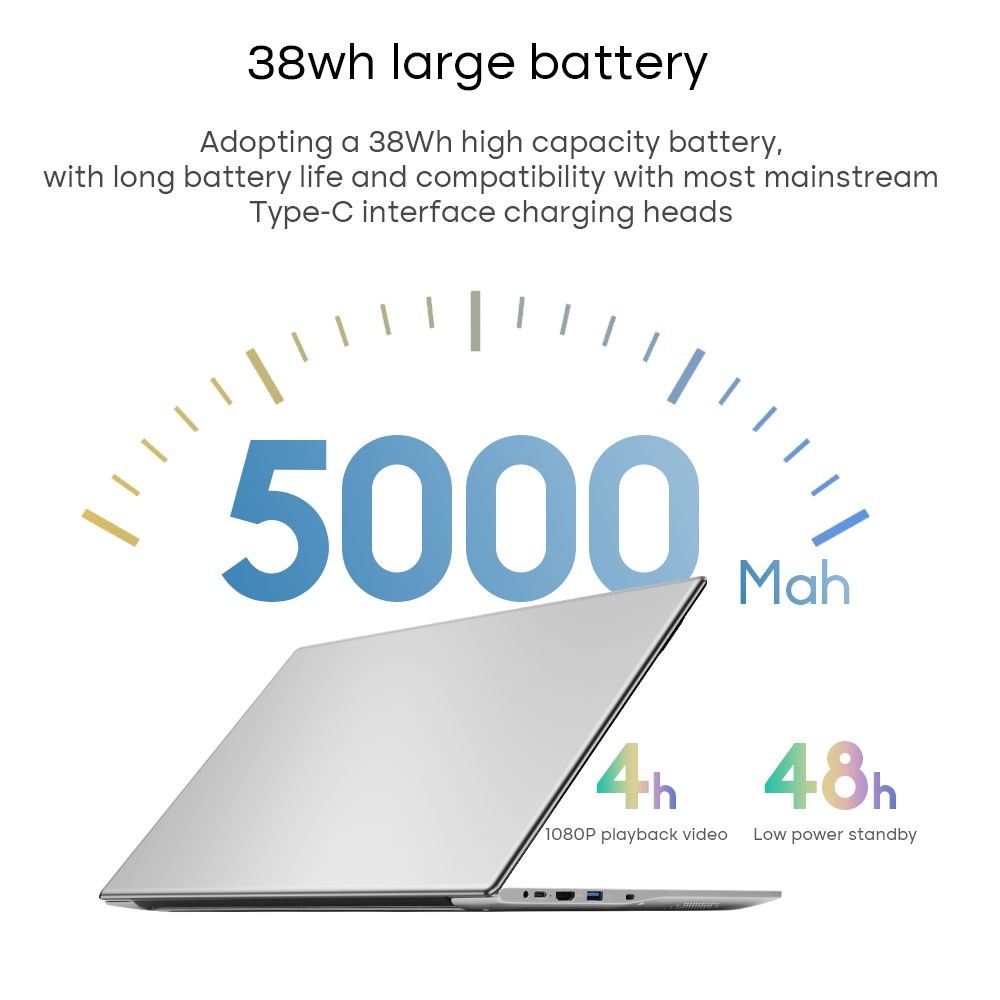 DERE R16 Air 16in Laptop Intel Celeron N4500 8GB LPDDR4 256GB SSD