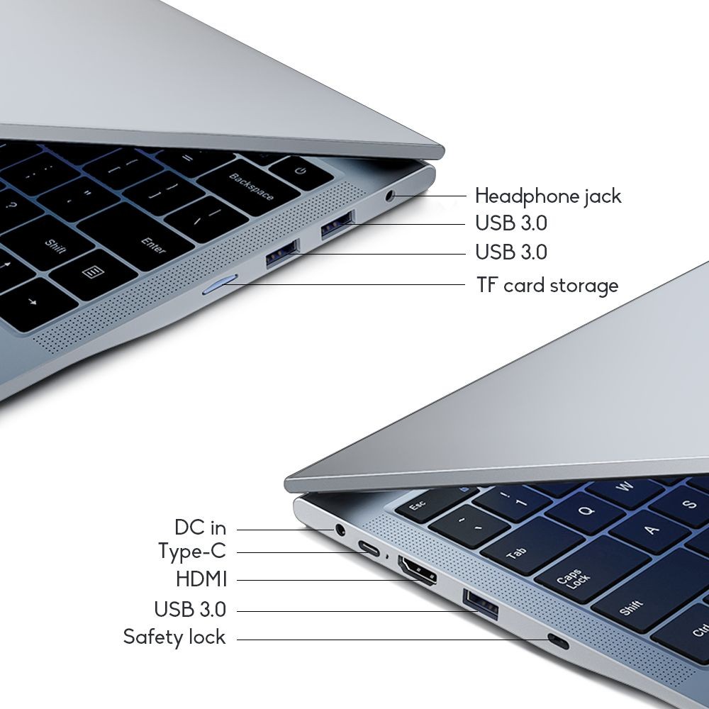 DERE R16 Air 16in Laptop Intel Celeron N4500 8GB LPDDR4 256GB SSD