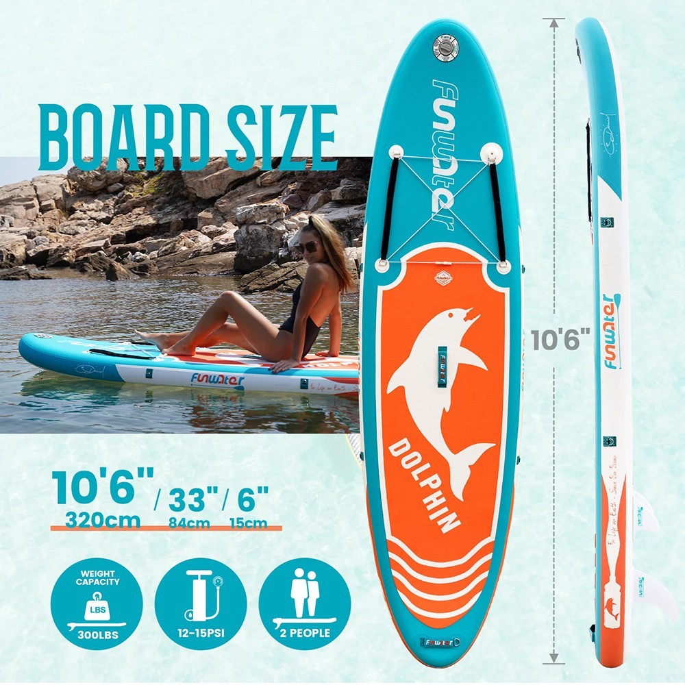 FunWater Dolphin Inflatable Stand Up Paddle Board