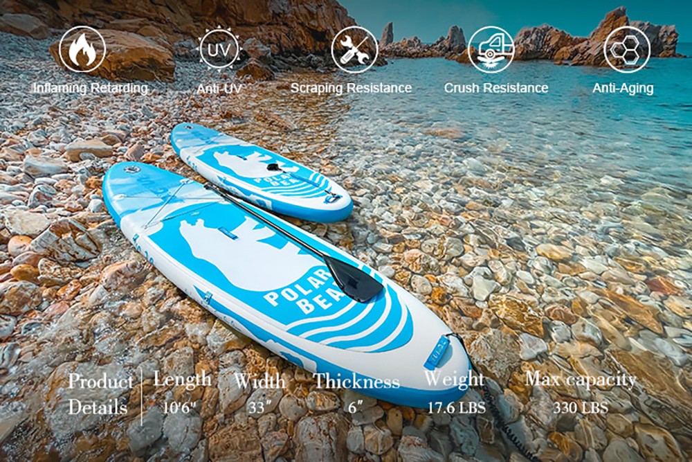 FunWater Polar Bear 320*83*15 Inch Inflatable Stand Up Paddling Board