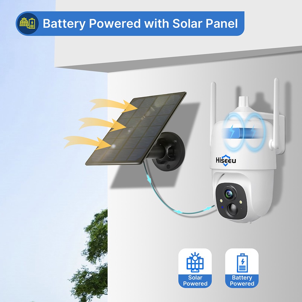 Hiseeu CQ1 Outdoor Solar Security Camera