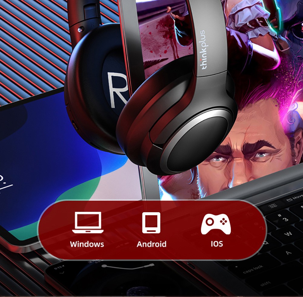 Lenovo Thinkplus TH40 Headset Bluetooth 5.0 Black