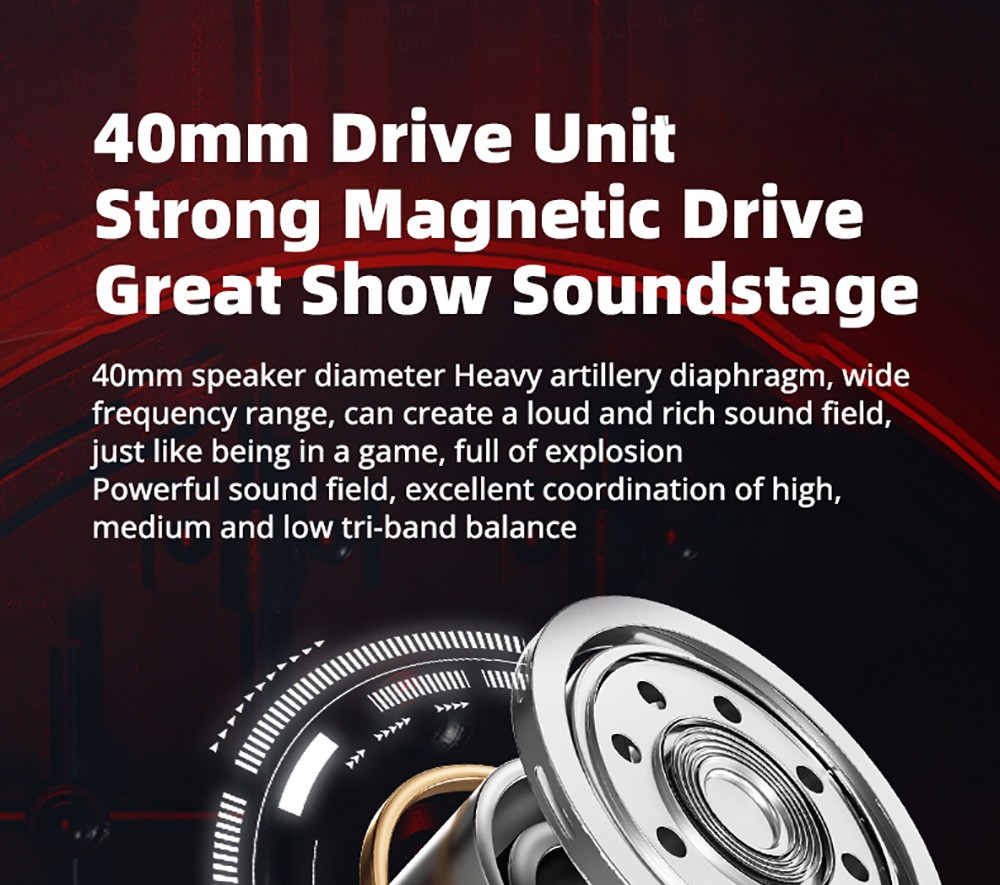 Lenovo Thinkplus TH40 Headset Bluetooth 5.0 Black