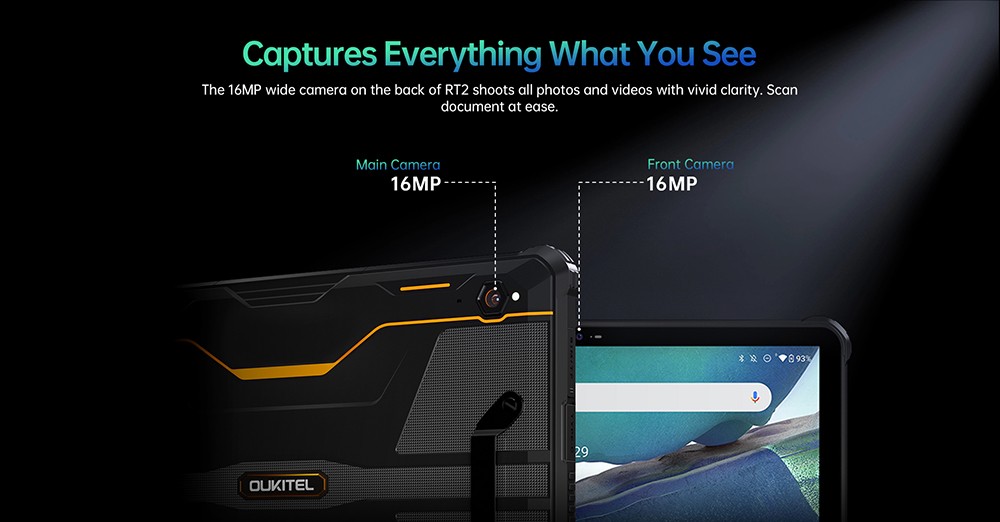 OUKITEL RT2 10.1in Tablet 8GB RAM 128GB ROM Orange