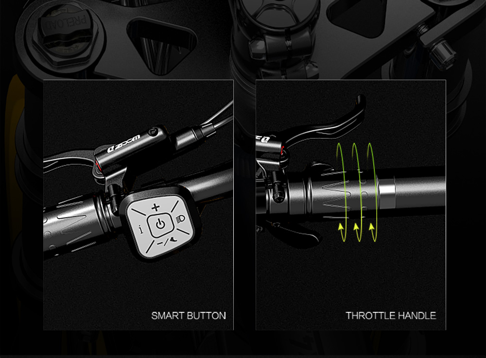 LANKELEISI RV700 Electric Bike 16Ah 48V 1000W 42Km/h - Black Yellow