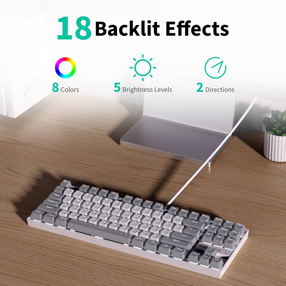 3inuS 87-Key 5-in-1 Mechanical Keyboard Hub Brown Switches