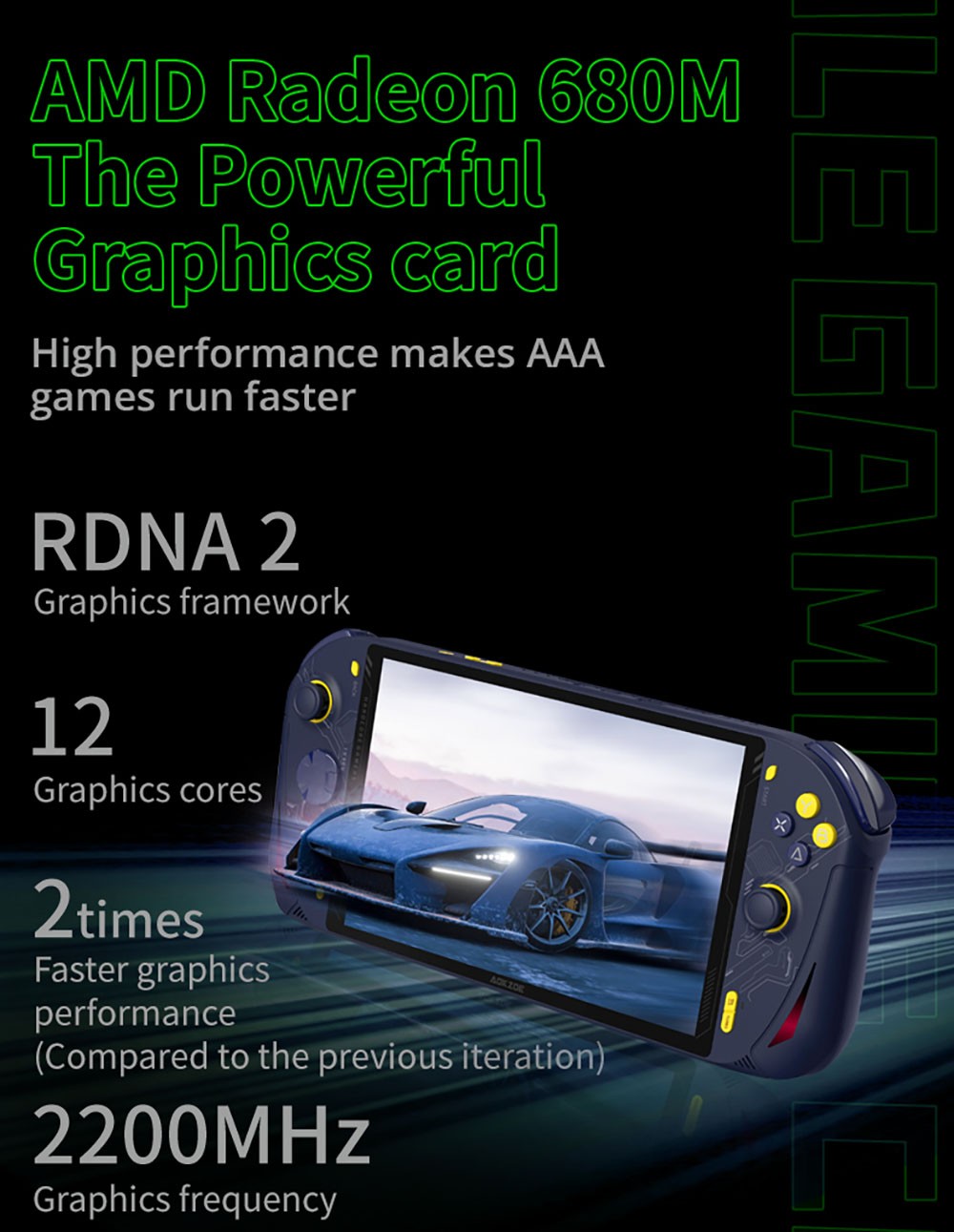 AOKZOE A1 Video Game Console Laptop 16GB LPDDR5 512GB SSD US