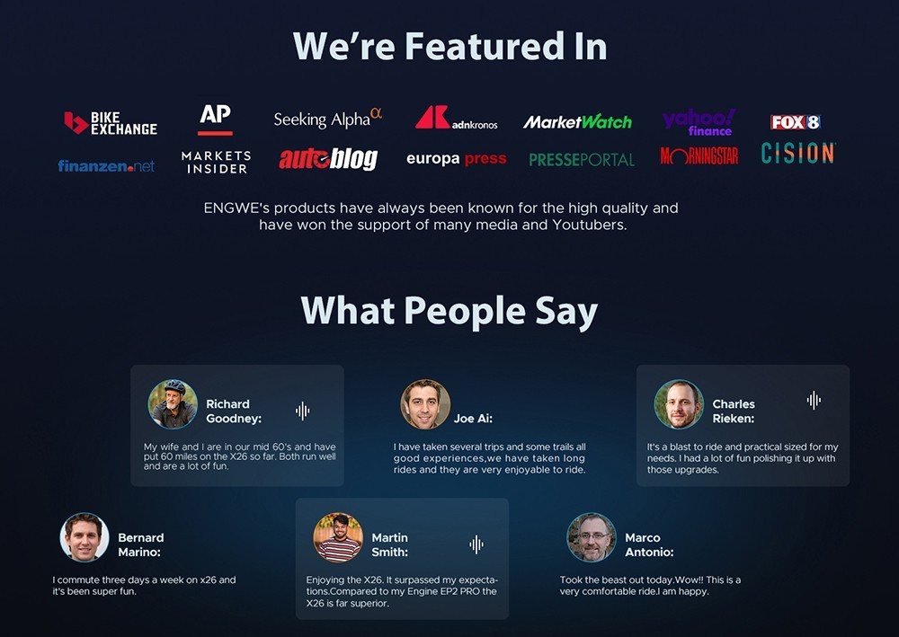 ENGWE X20 Electric Bike 48V 750W Motor 22.2Ah Battery 50km/h Grey