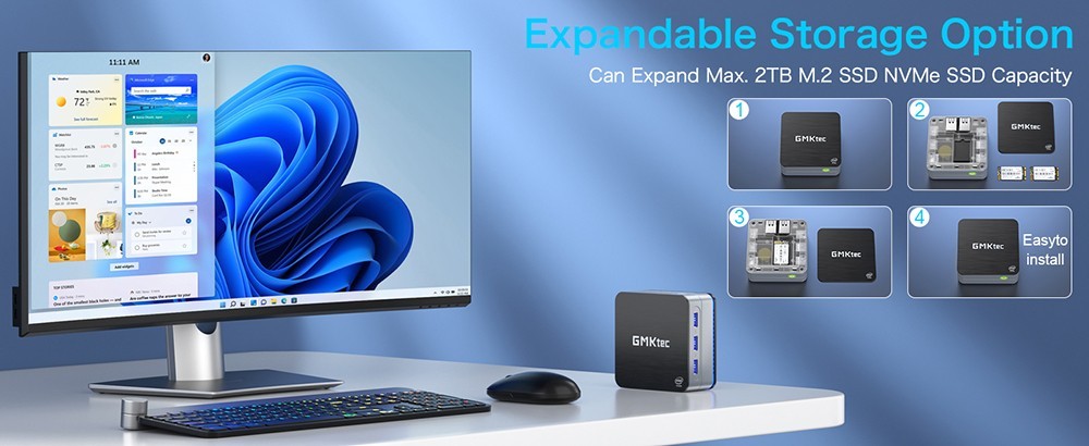 GMK G2 Mini PC Intel Alder Lake N100 12GB DDR5 256GB SSD