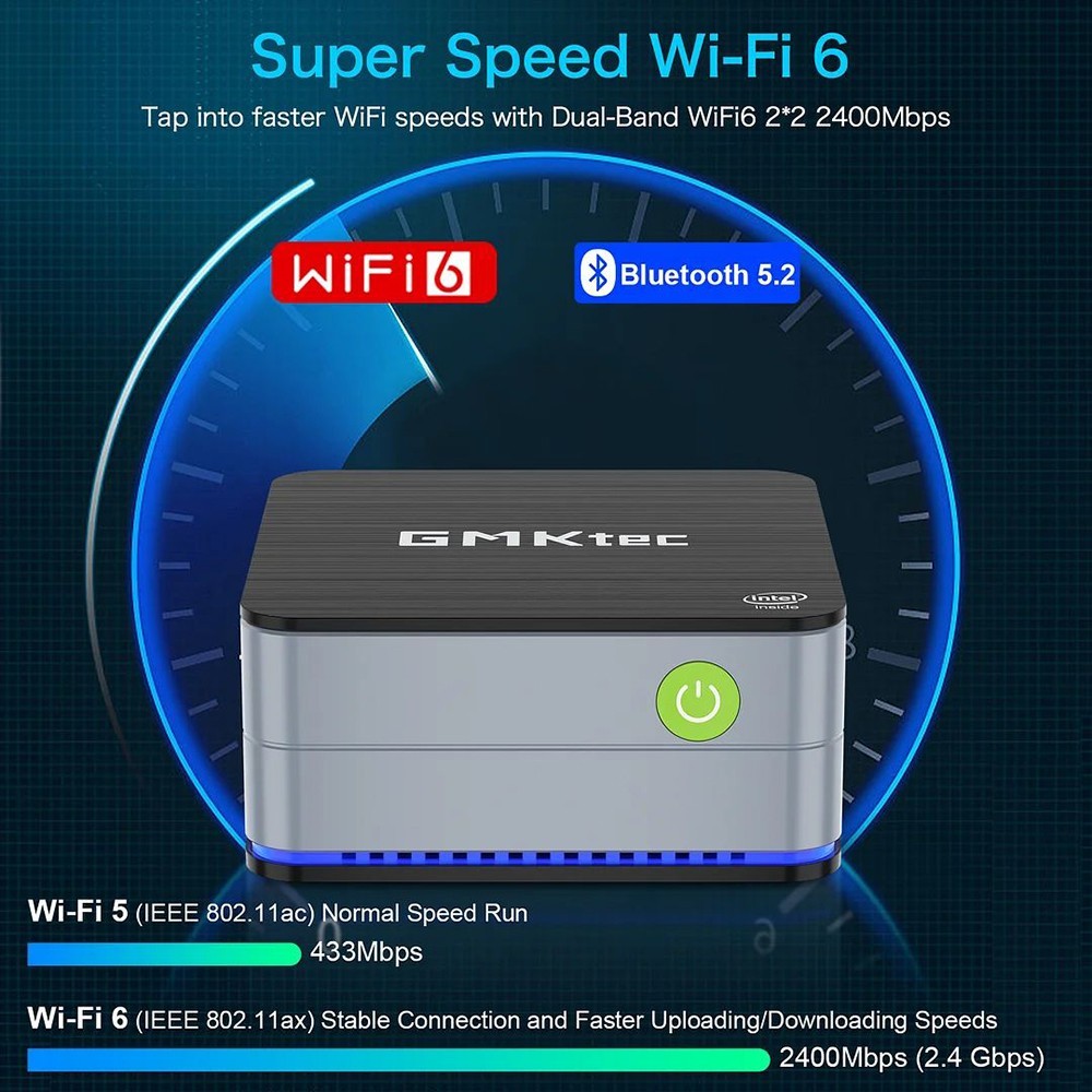 GMK G2 Mini PC Intel Alder Lake N100 12GB DDR5 256GB SSD