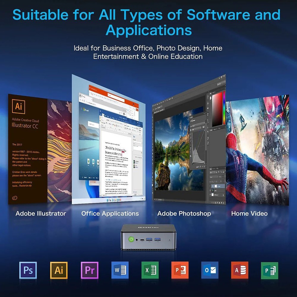 GMK K3 Pro Mini PC Intel Core i7 12650H 24GB LPDDR5 1TB SSD US