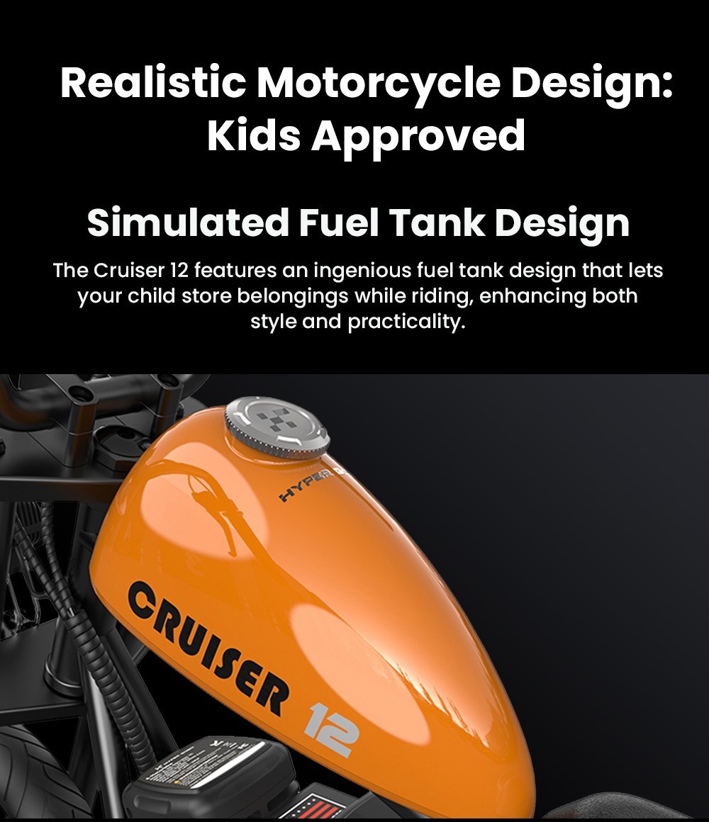 HYPER GOGO Cruiser 12 Electric Motorcycle for Kids 12km Range | Poland