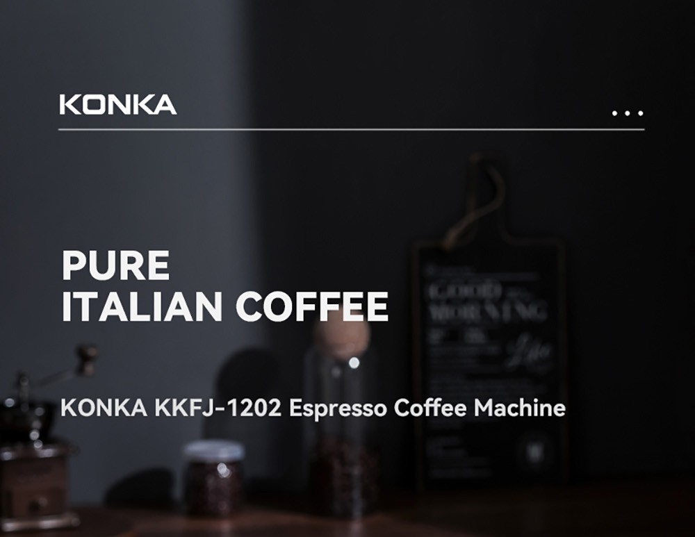 KONKA KKFJ-1202 Espresso Coffee Machine EU Plug Silver