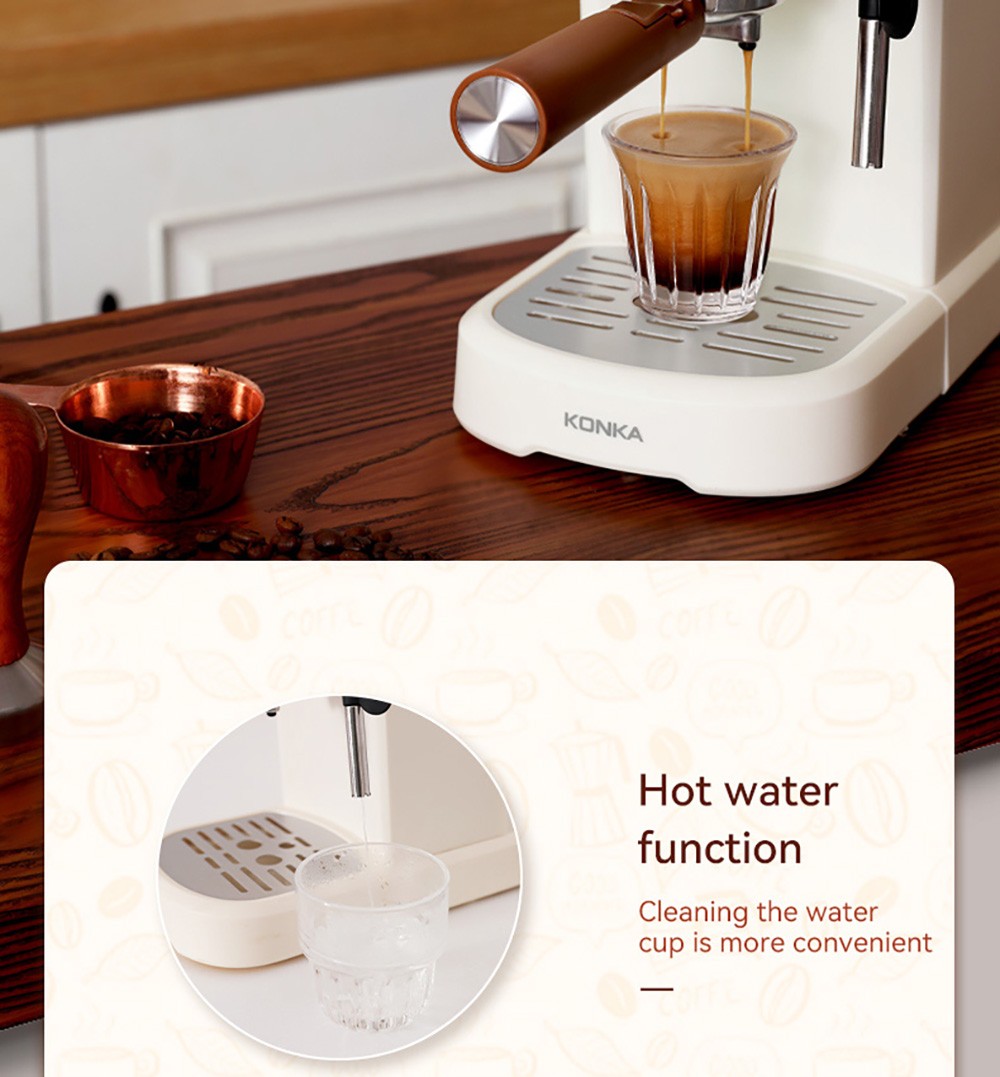 KONKA KKFJ-1203Y Espresso Coffee Machine EU Plug White
