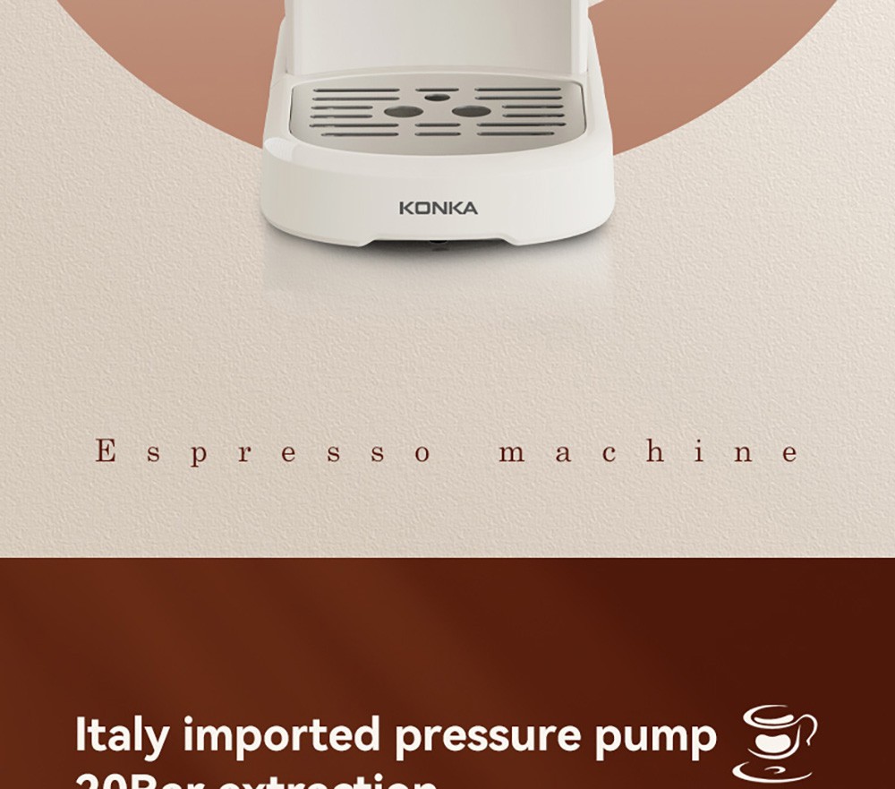 KONKA KKFJ-1203Y Espresso Coffee Machine EU Plug White