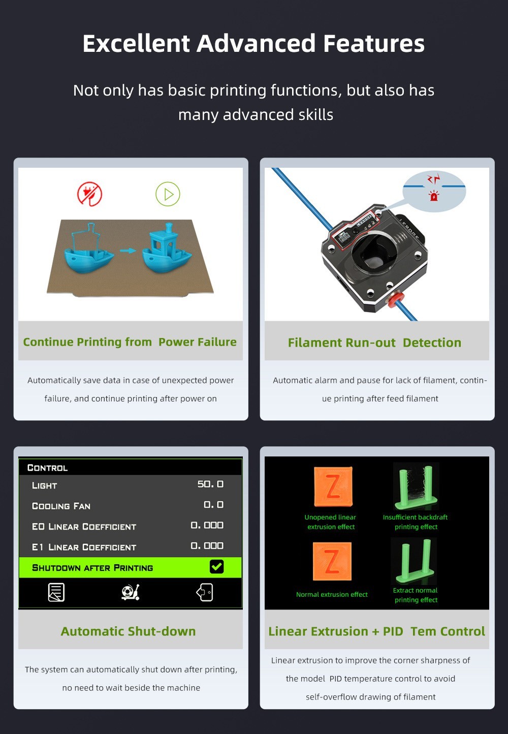 Lerdge iX 3D Printer RTP V3.0 Version Green