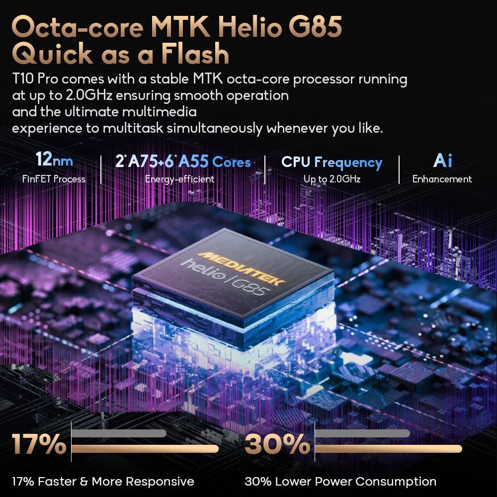 Ninkear T10 Pro Tablet MT6769 US Blue