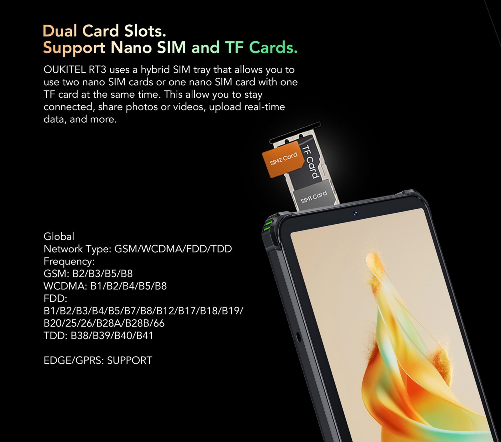 OUKITEL RT3 4G Tablet 4GB RAM 64GB ROM Black