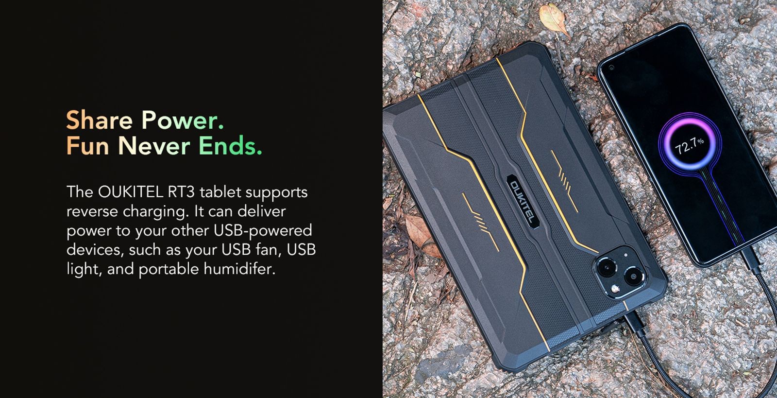 OUKITEL RT3 4G Tablet 4GB RAM 64GB ROM Black