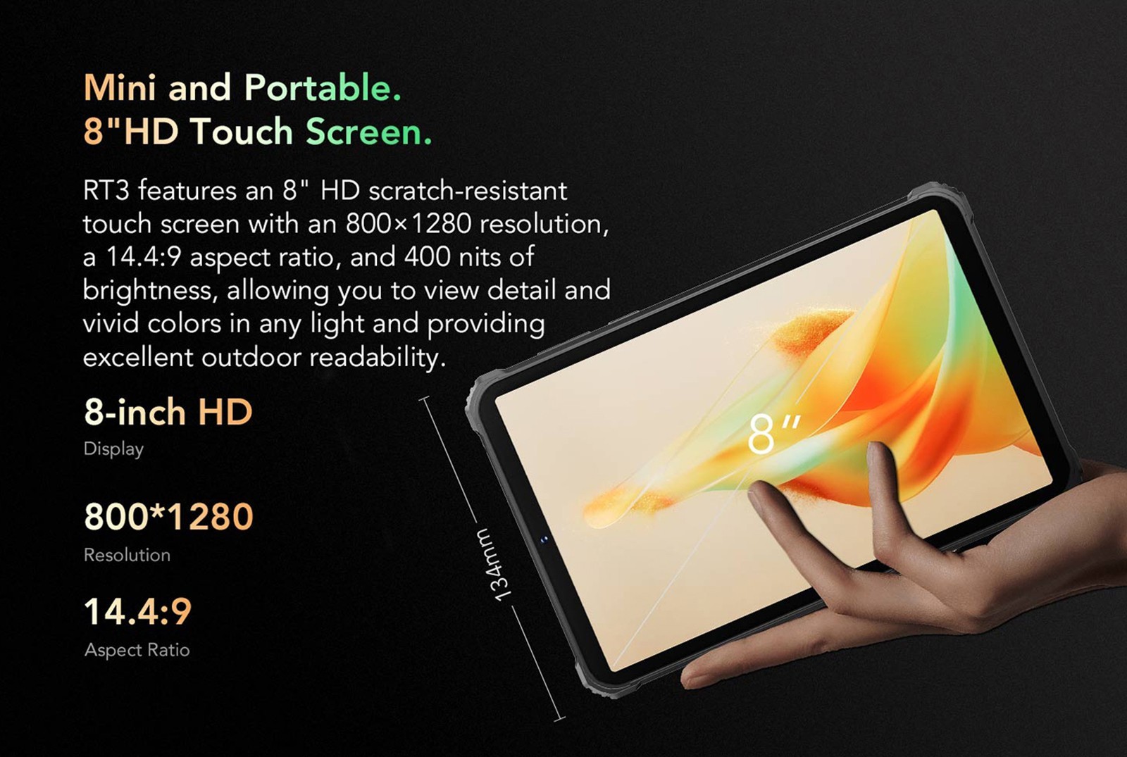 OUKITEL RT3 4G Tablet 4GB RAM 64GB ROM Orange