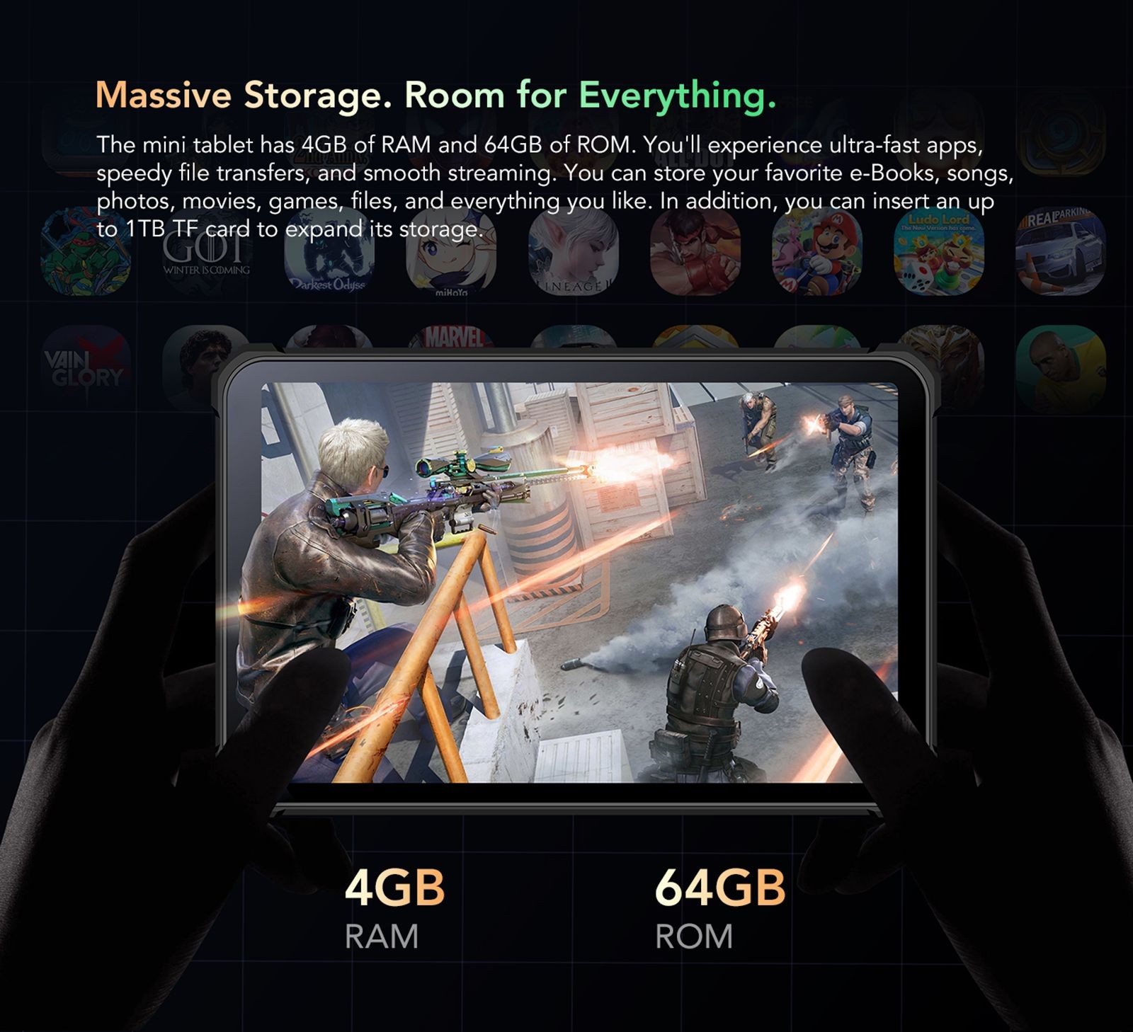 OUKITEL RT3 4G Tablet 4GB RAM 64GB ROM Orange