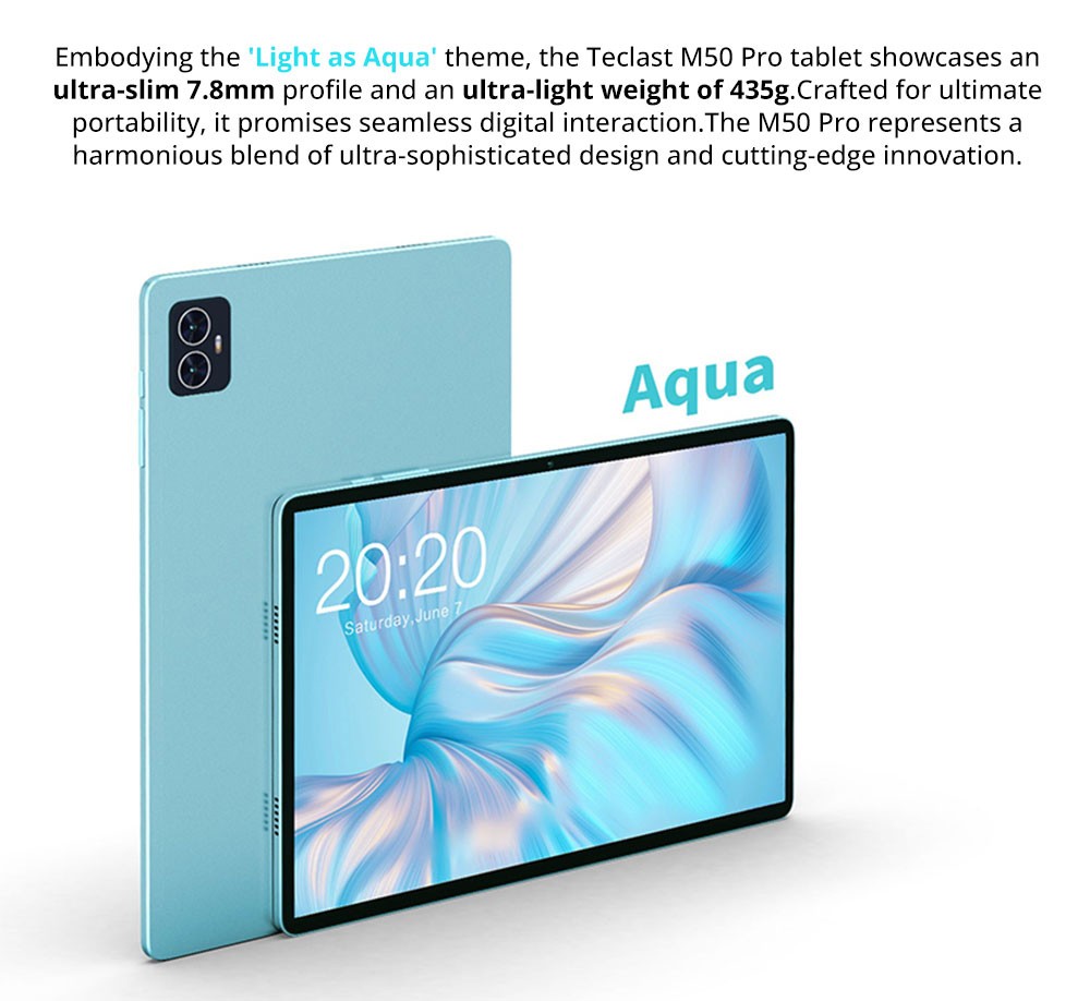Teclast M50 Pro Unisoc T616 8GB+8GB Expansion RAM 256GB ROM US